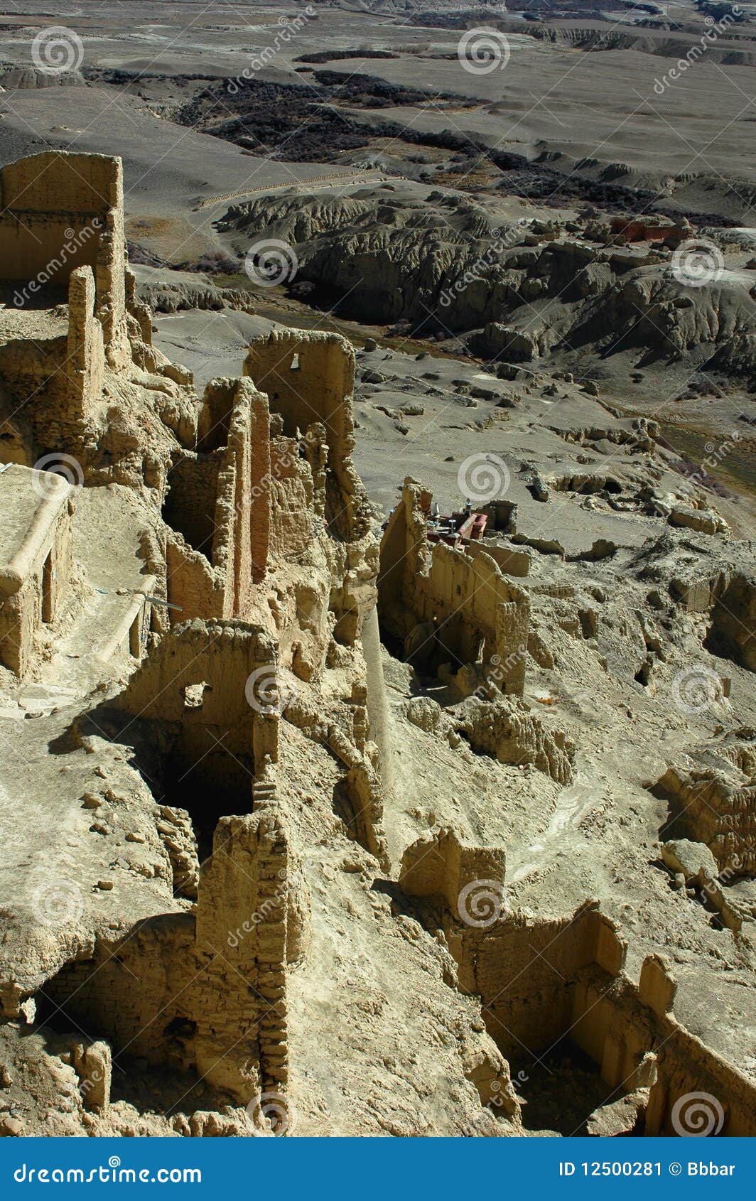 Relics of an Ancient Tibetan Castle Stock Image - Image of famous ...