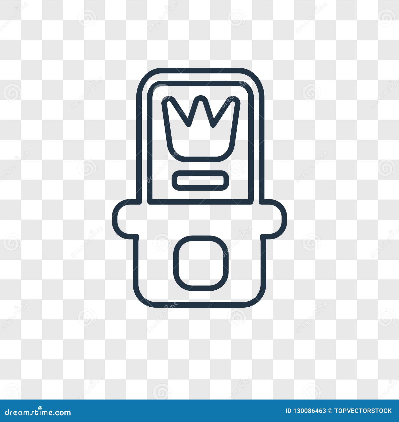 Relics Concept Vector Linear Icon Isolated on Transparent Background ...