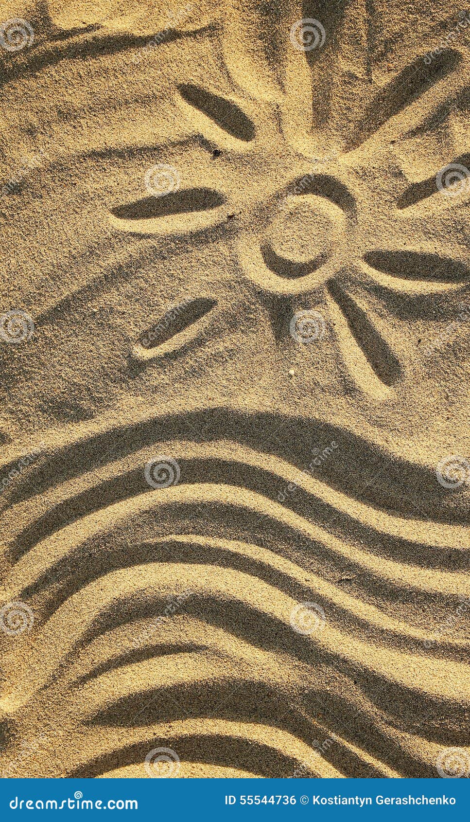 Relief Background Waves of Sand on the Beach Stock Photo - Image of ...