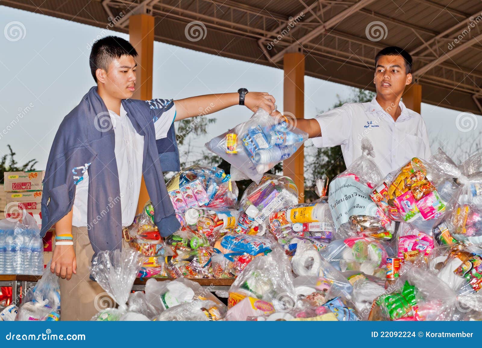 Relief Bags for Flood Sufferers Editorial Stock Image - Image of ...