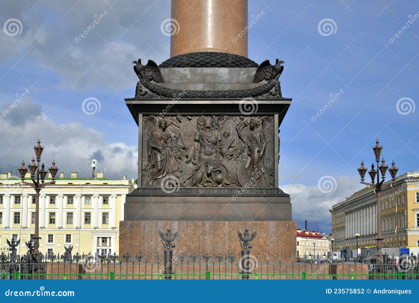Relief on Base of Alexander Column, St.Petersburg Stock Photo - Image ...