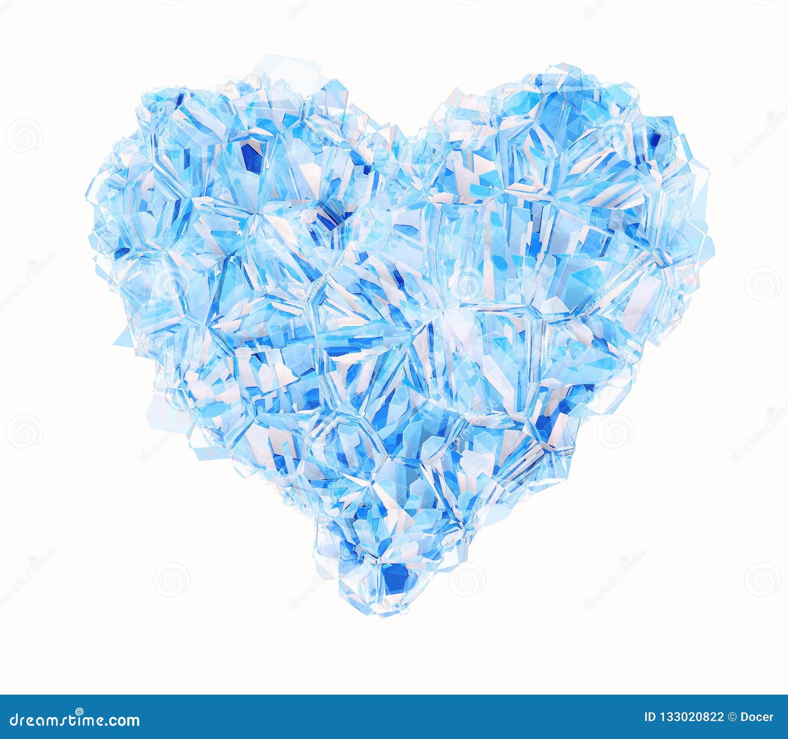 Relief Blue Glass Crystal Heart Backgrounds Stock Illustration ...