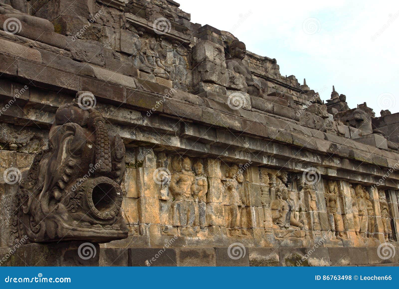 Relief of Borobudur Temple in Yogyakarta, Java, Stock Photo - Image of ...