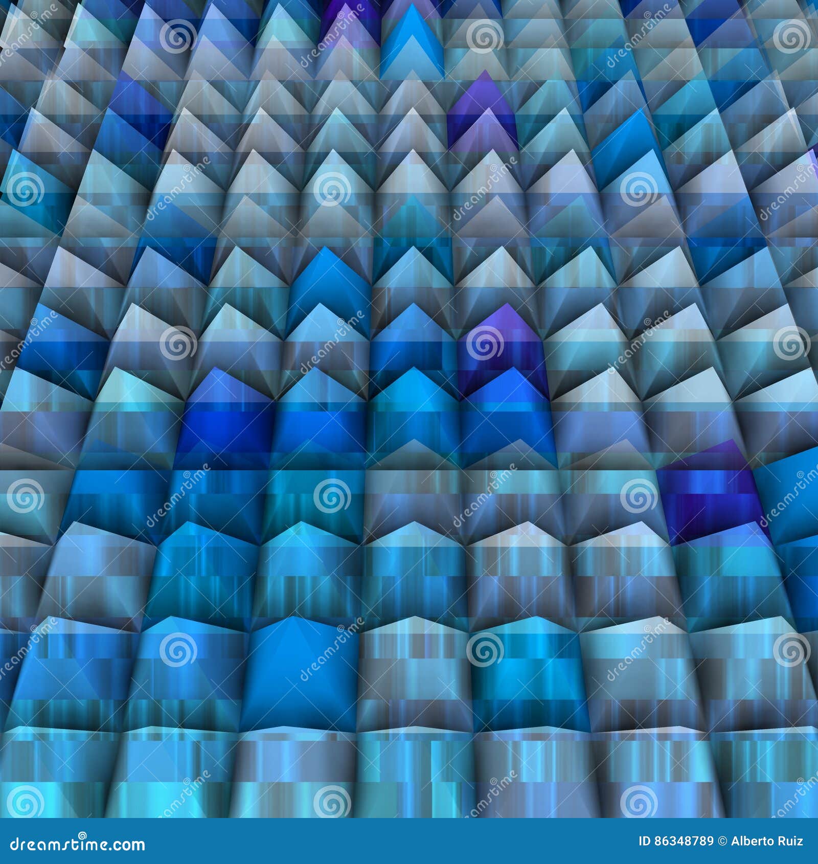 Relief in 3d with Pyramids Aligned Stock Illustration - Illustration of ...