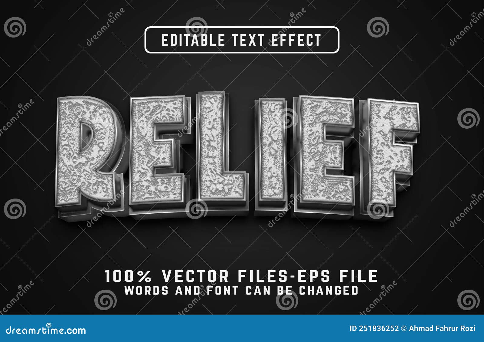 Relief 3d Text Effect Premium Vectors Stock Vector - Illustration of ...