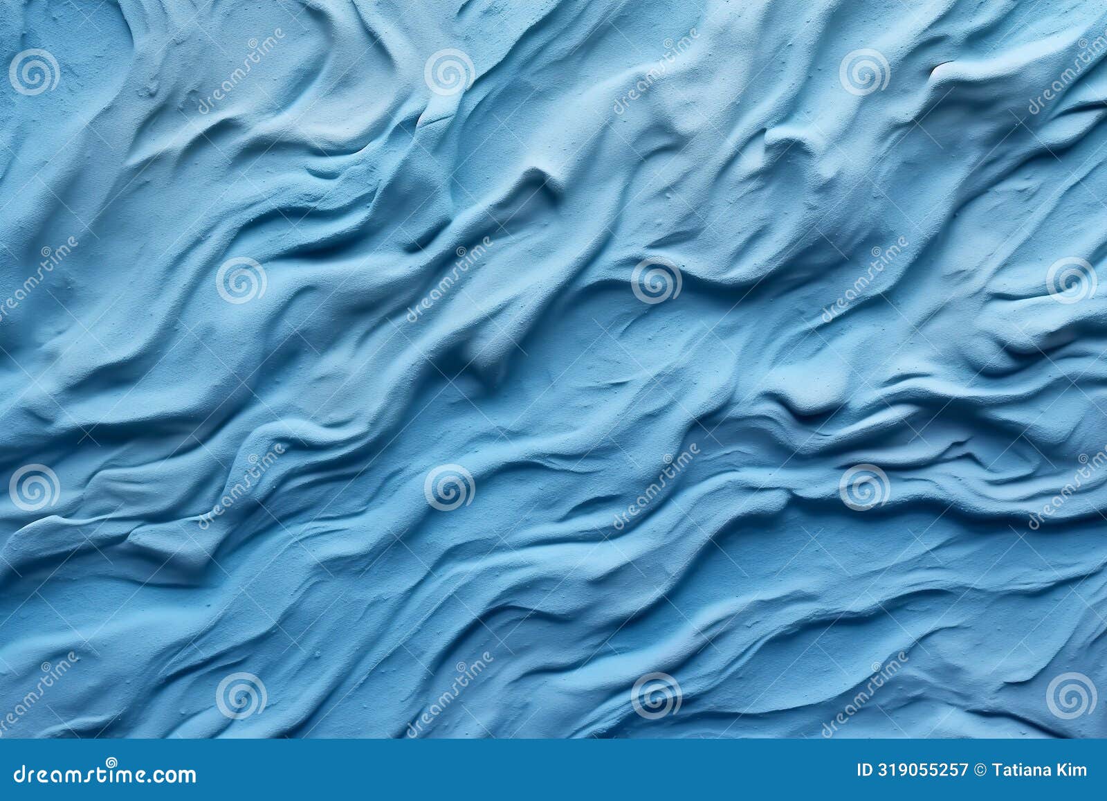 Relief Empty Blue Plaster Wall Close-up. Stock Image - Image of ...