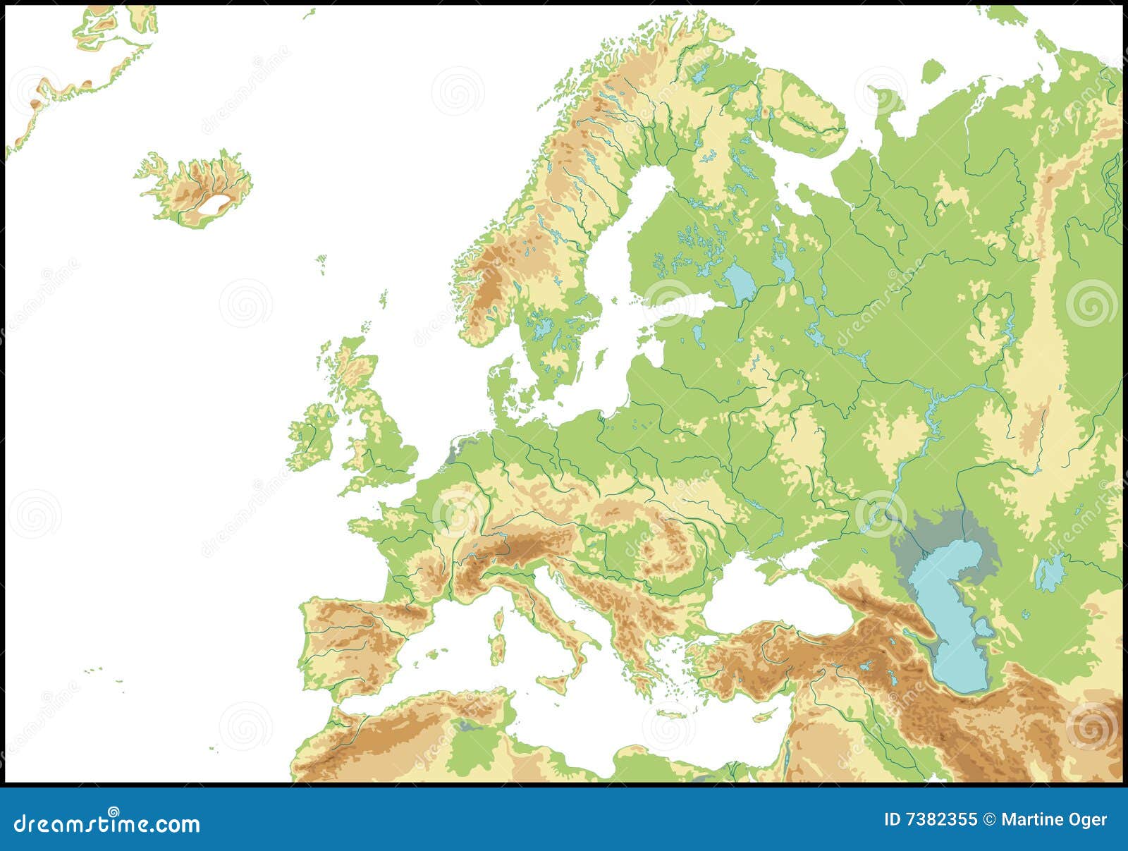 Relief of Europe stock vector. Illustration of resolution - 7382355