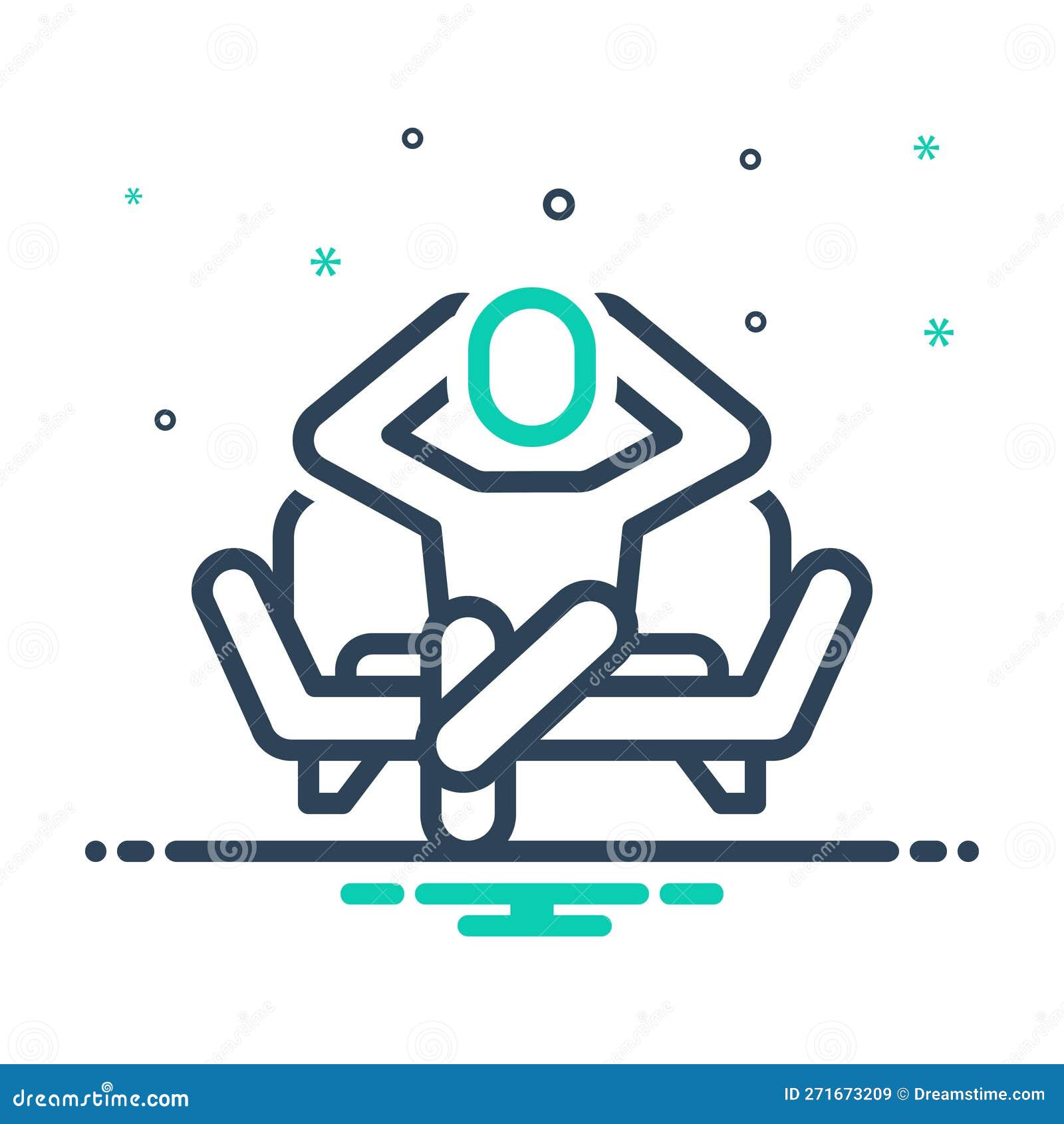 Mix Icon for Relief, Repose and Support Stock Illustration ...