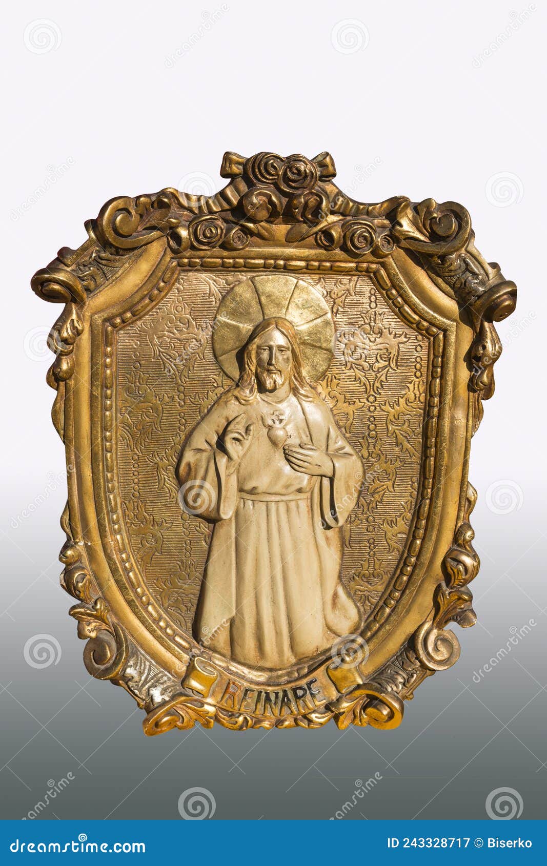 Relief with the Jesus Christ Stock Illustration - Illustration of roman ...