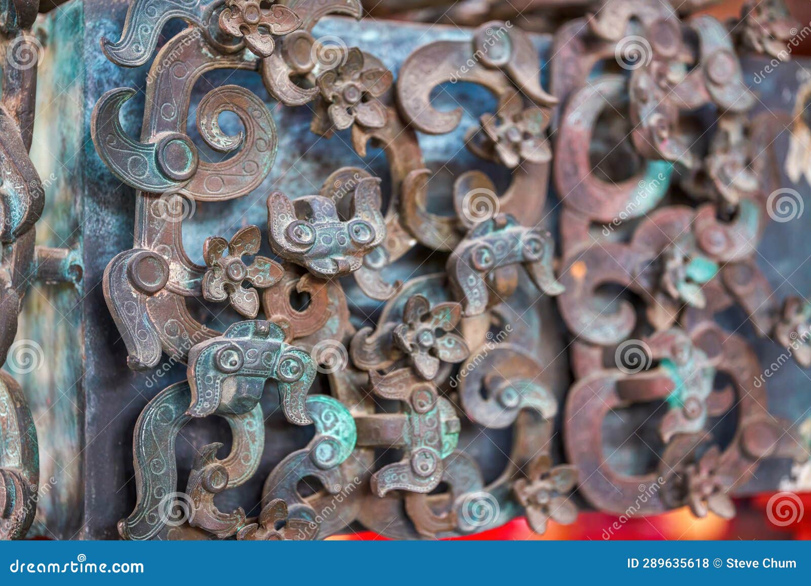 Relief Pattern on Traditional Bronze Ware in Ancient China Stock Photo ...