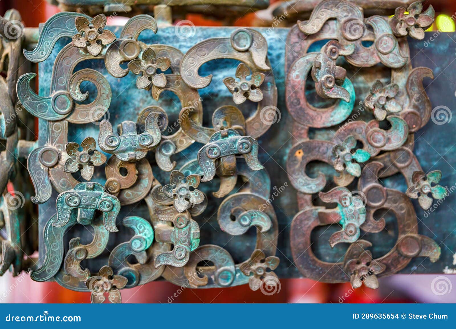 Relief Pattern on Traditional Bronze Ware in Ancient China Stock Photo ...