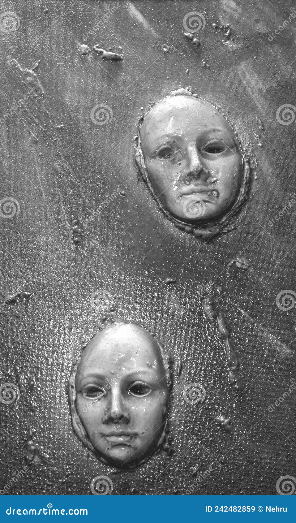 Relief of a two man faces stock image. Image of stone - 242482859