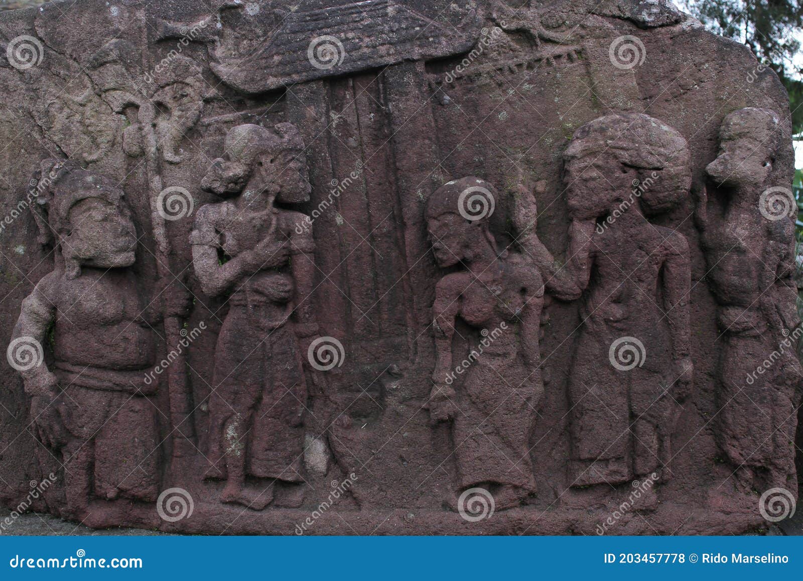 Reliefs of Sukuh Temples in Central Java, Indonesia Stock Photo - Image ...