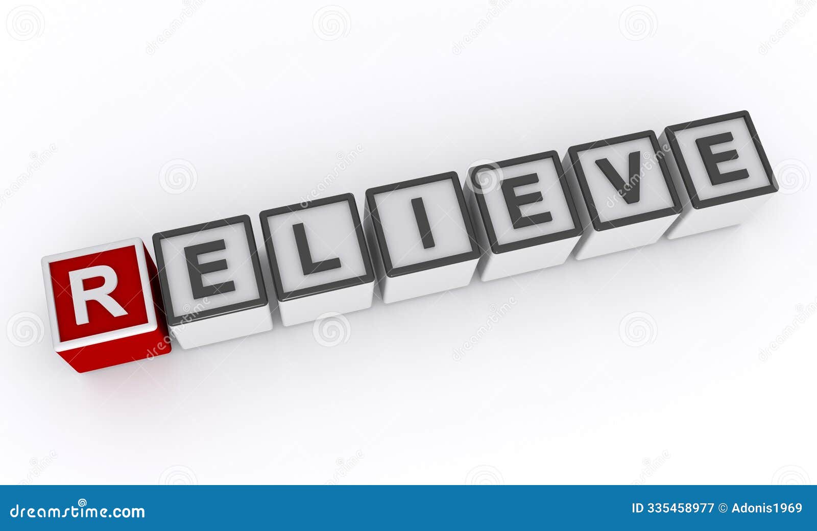 Relieve Word Block on White Stock Image - Image of soothe, reduce ...