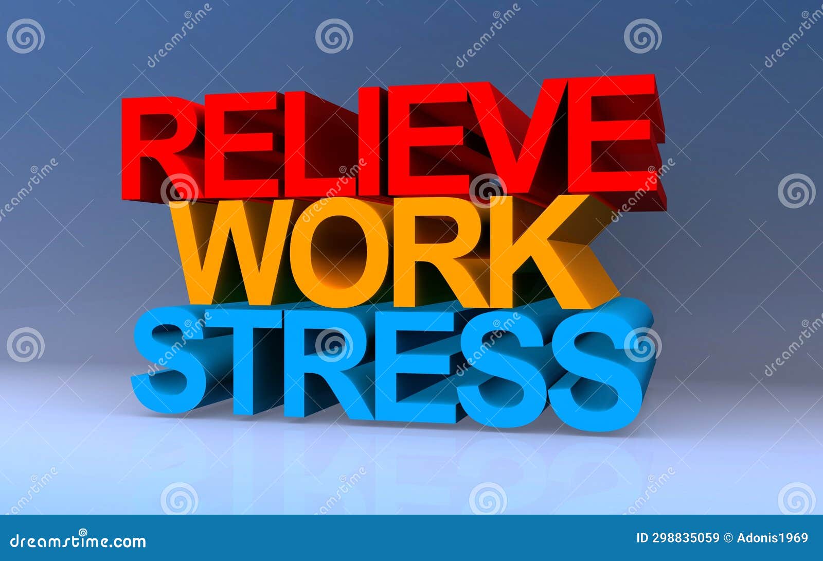 Relieve Work Stress on Blue Stock Illustration - Illustration of ...
