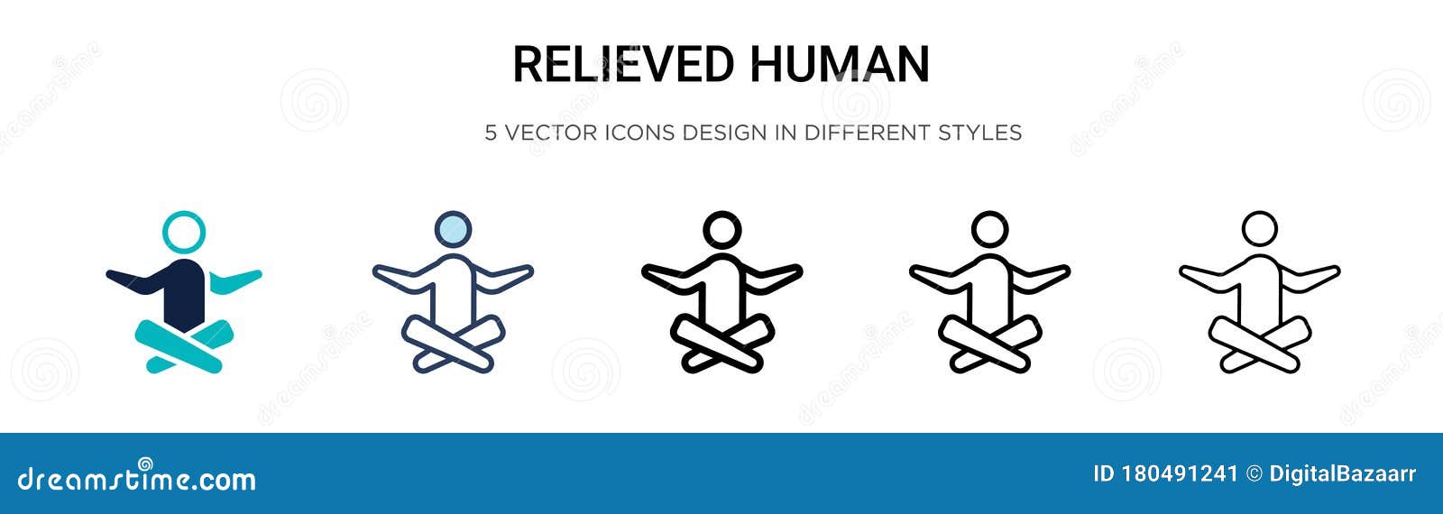 Relieved Human Linear Icon. Modern Outline Relieved Human Logo C Vector ...
