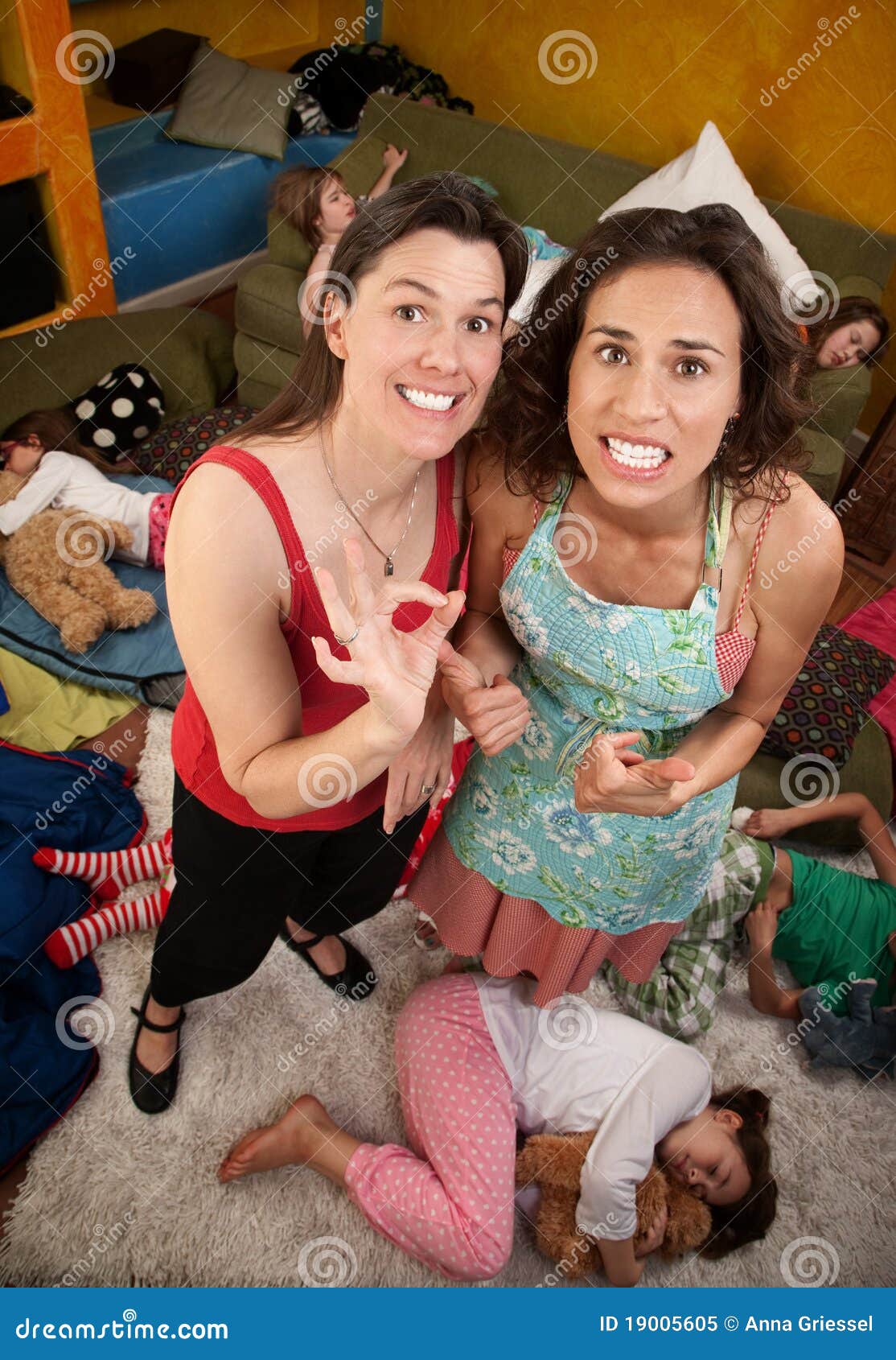 Relieved Moms stock image. Image of brats, children, cold - 19005605