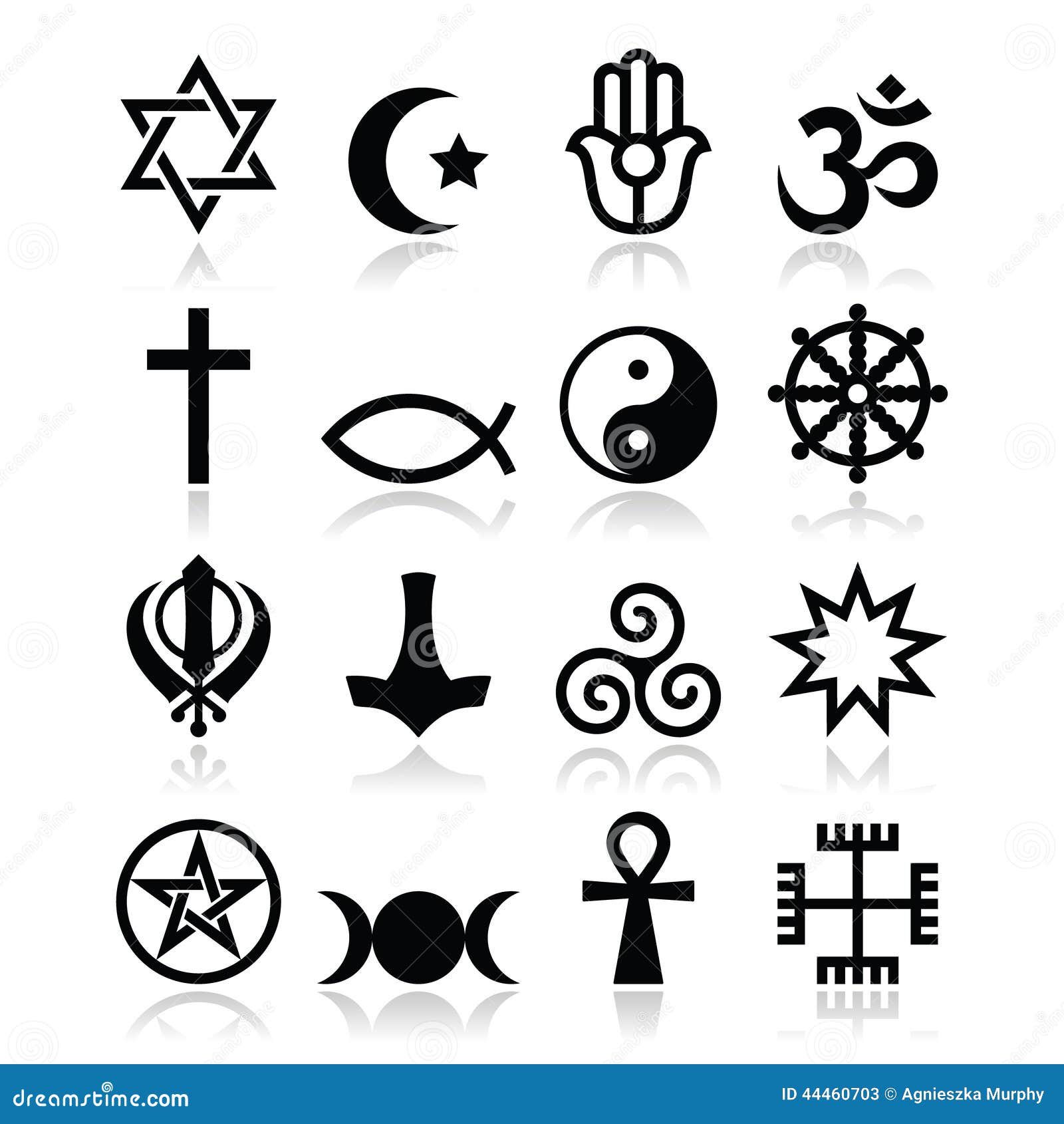 Religion Av Världssymbolerna - Symboler Ställde in Stock Illustrationer ...