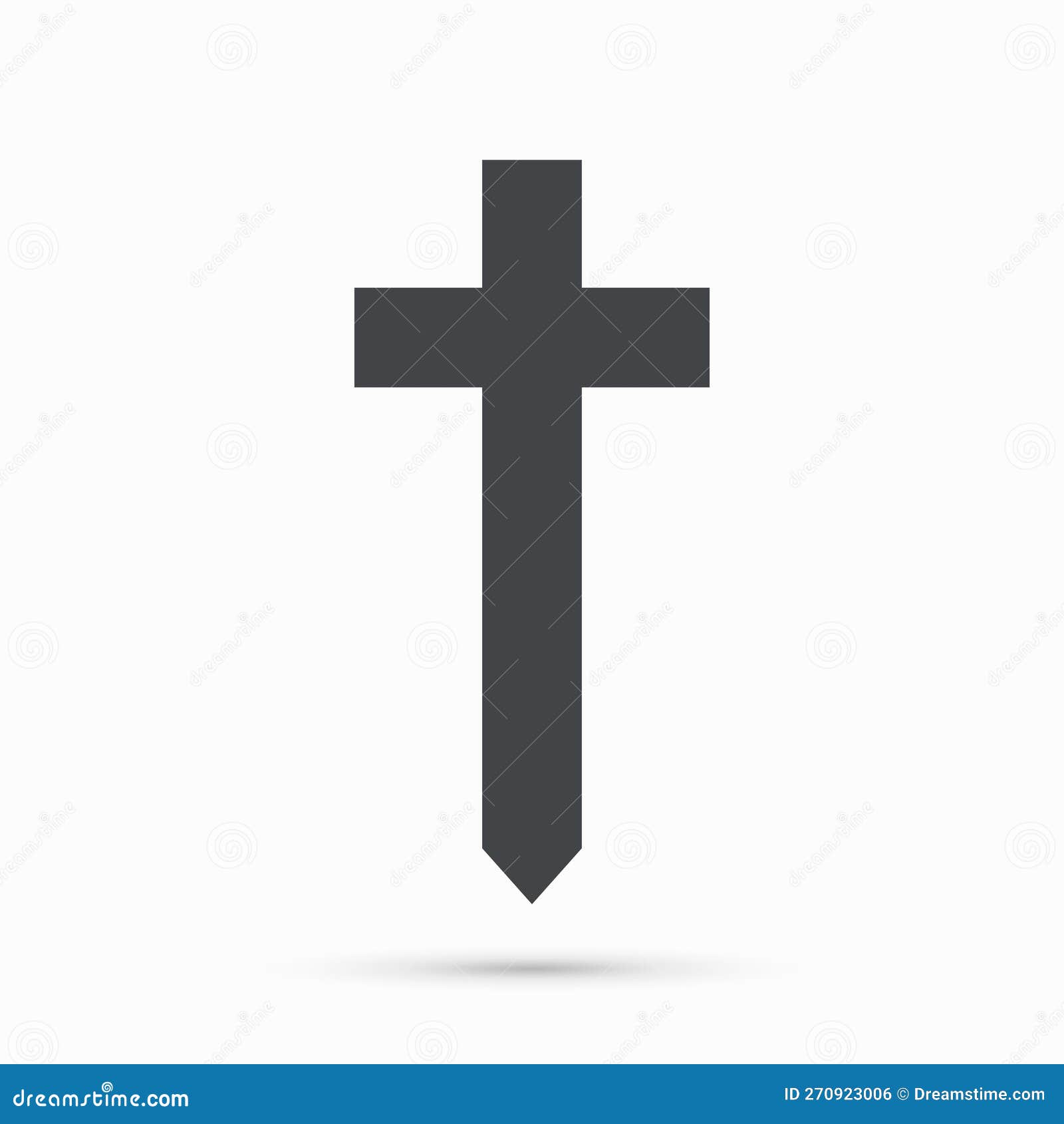 Religion Cross Icon Vector Illustration Stock Vector - Illustration of ...