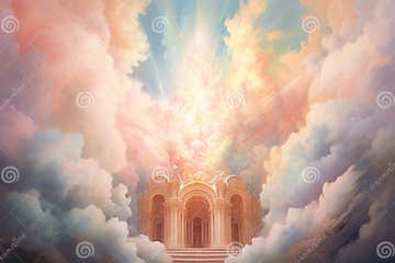 God Light Abstract Interpretation and Illustration. Generative AI Stock ...