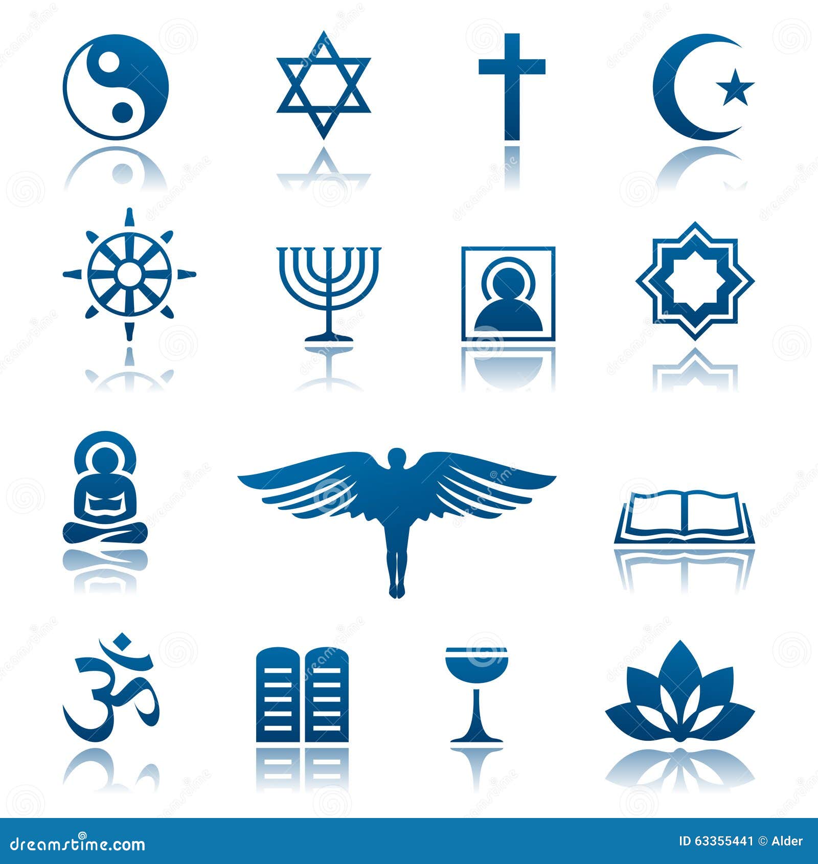 Religion icon set stock vector. Illustration of book - 63355441