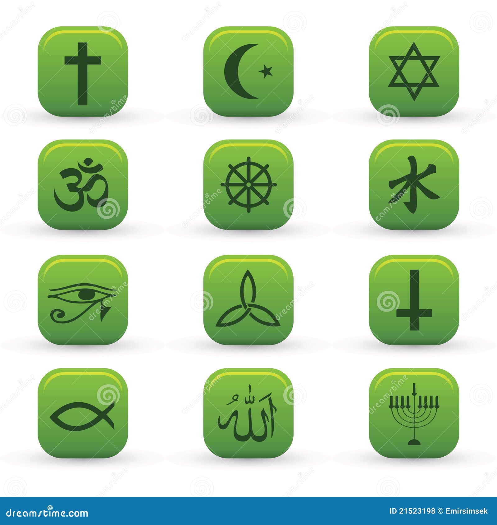 Religion Icons stock vector. Illustration of illustrator - 21523198