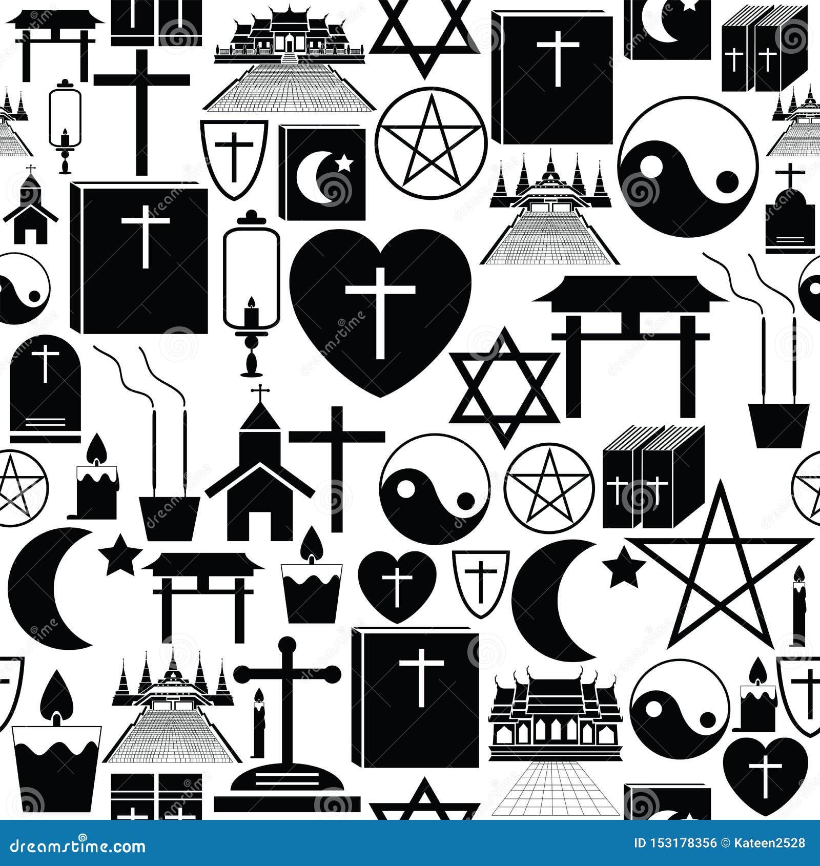 Religion Seamless Pattern Background Icon Stock Vector - Illustration ...