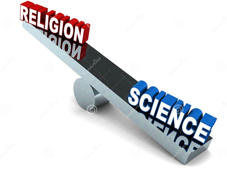 Religion vs science stock illustration. Illustration of debate - 29361667