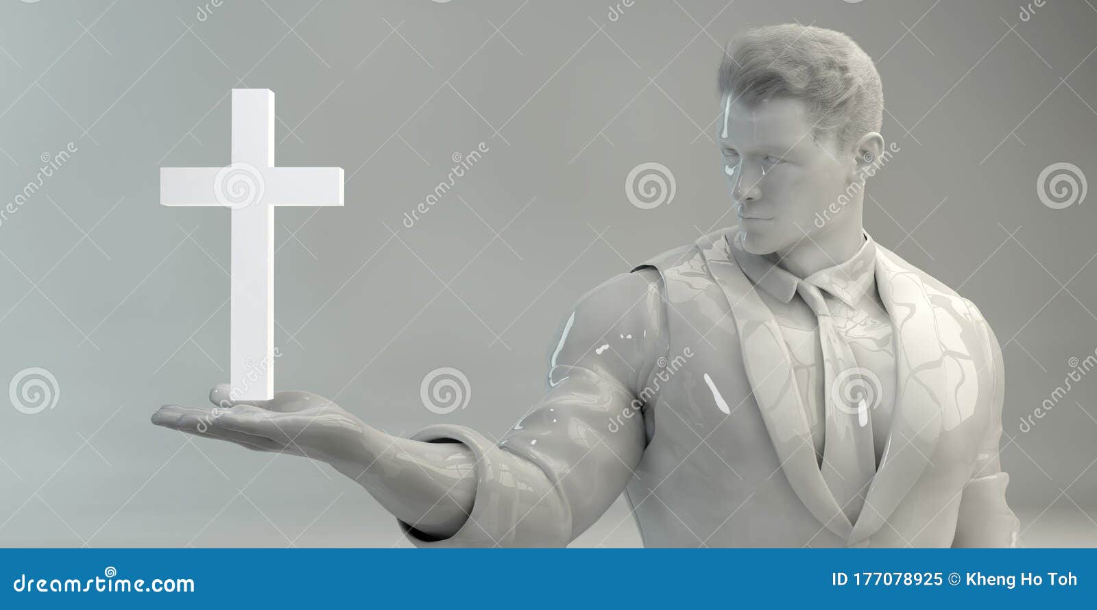 Choosing Religion Concept.Two Hands Are Holding Christianity And Islam ...