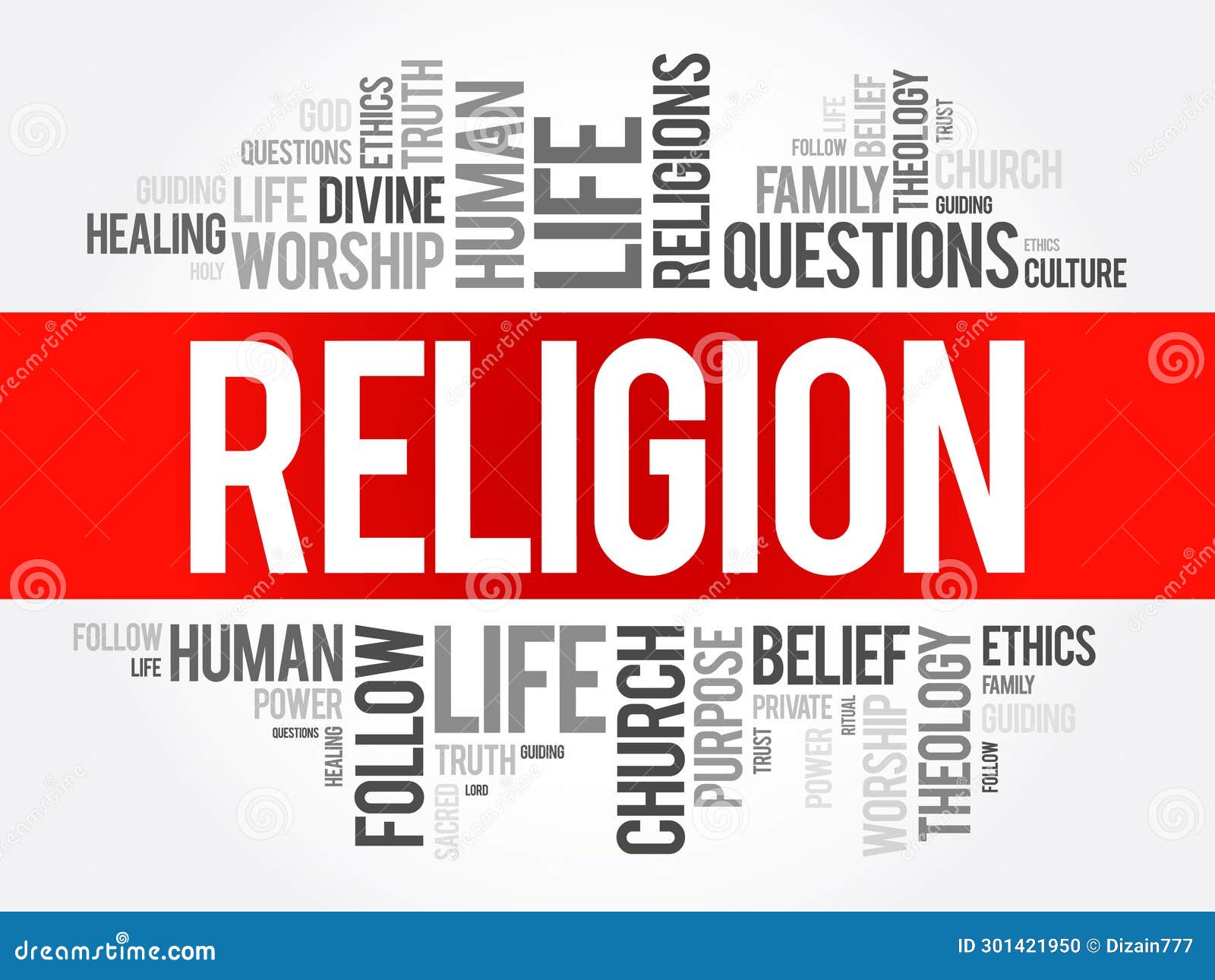Religion Word Cloud Collage, Social Concept Background Stock ...
