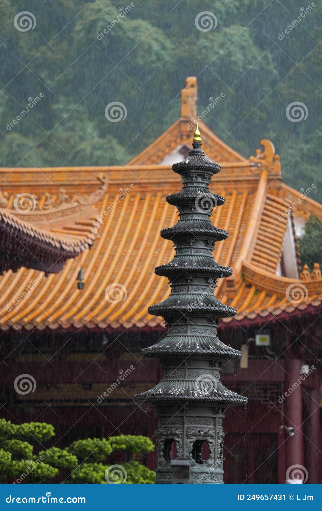 Buddhist Religious Temple Architecture Praying Temple Stock Image ...