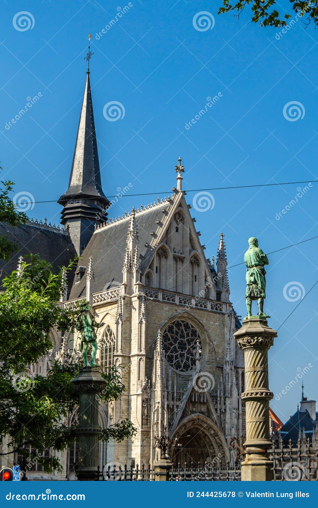 Church in Brussels, Belgium Stock Photo - Image of town, historic ...