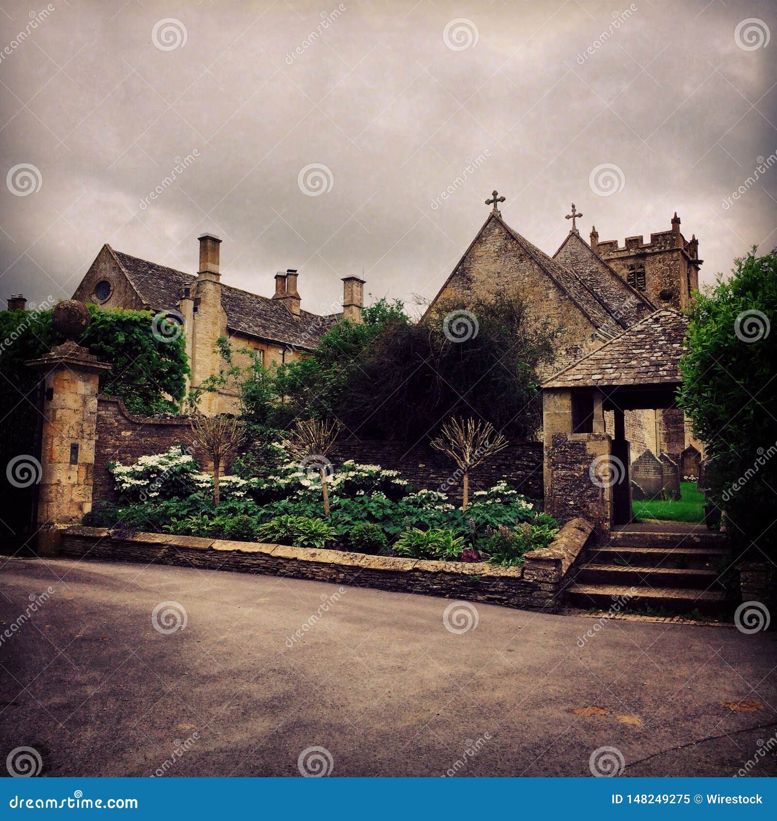 Religious Architecture in a Village Stock Image - Image of history ...