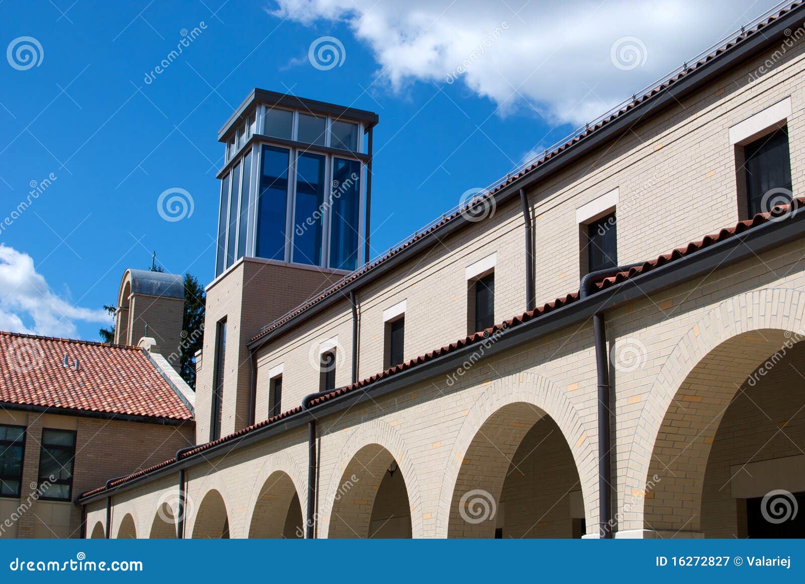 Religious Center Architecture Stock Image - Image of blue, clouds: 16272827