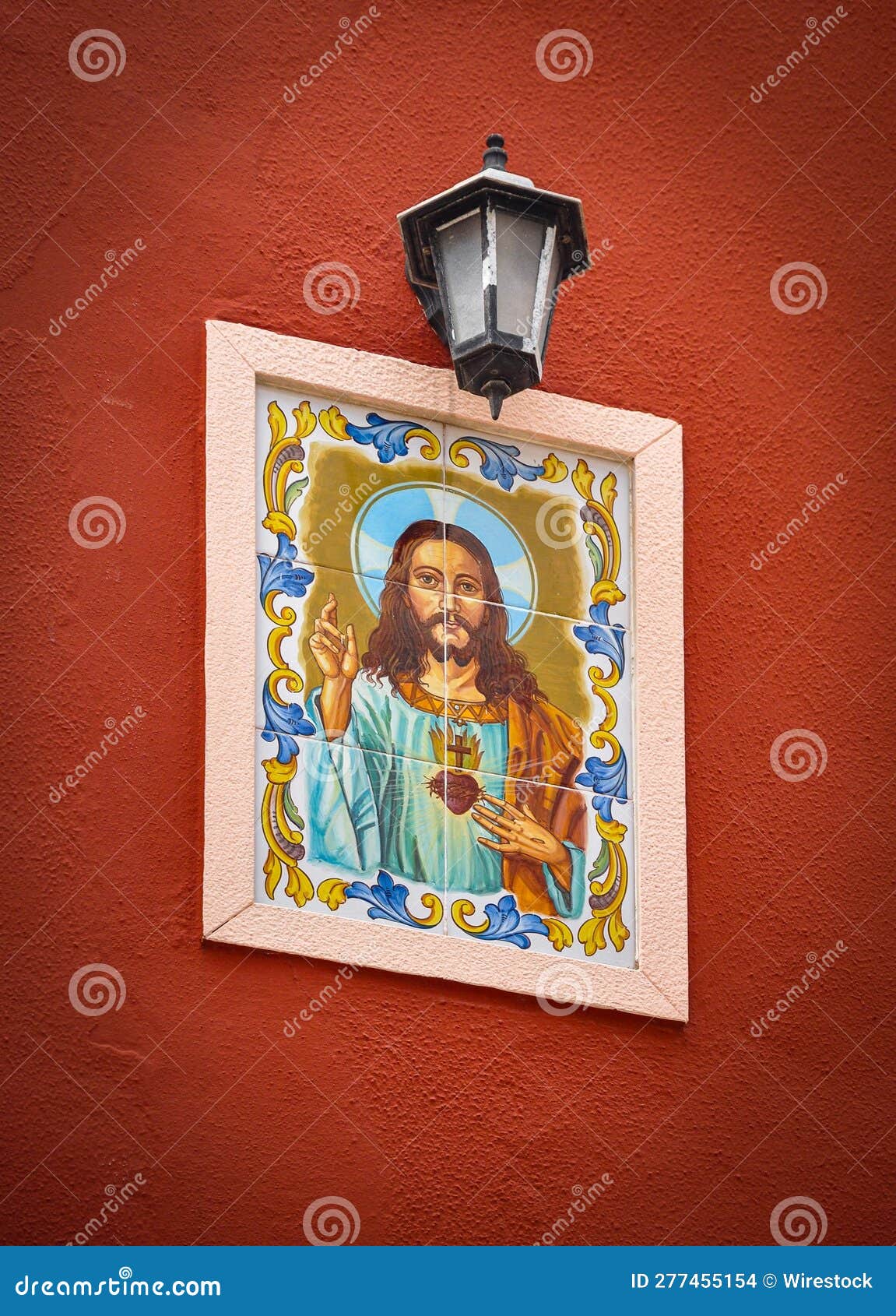 Religious Ceramic Panel with the Figure of Jesus, Gandia, Community of ...