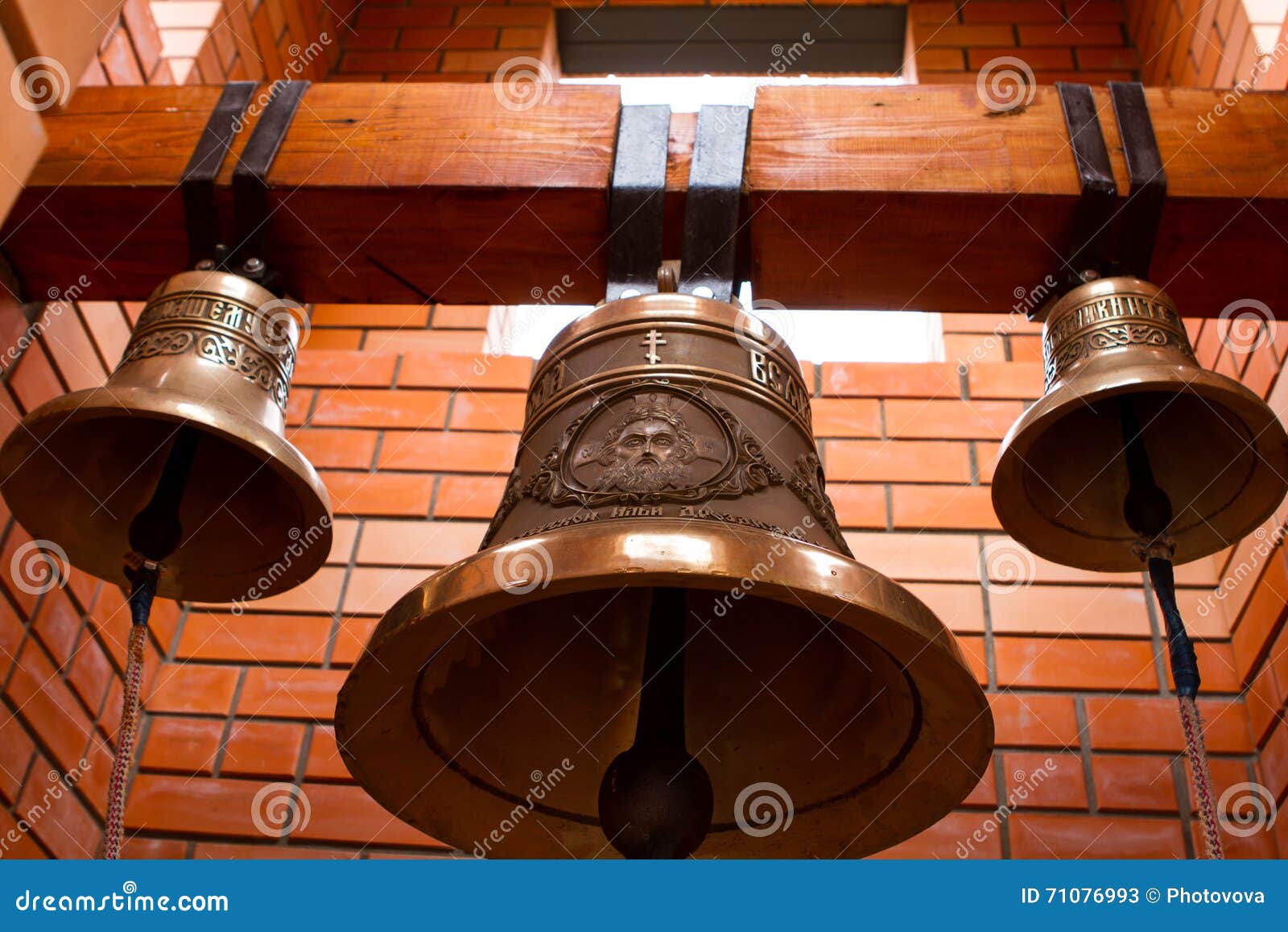 Religious Christian bells stock image. Image of monastery - 71076993
