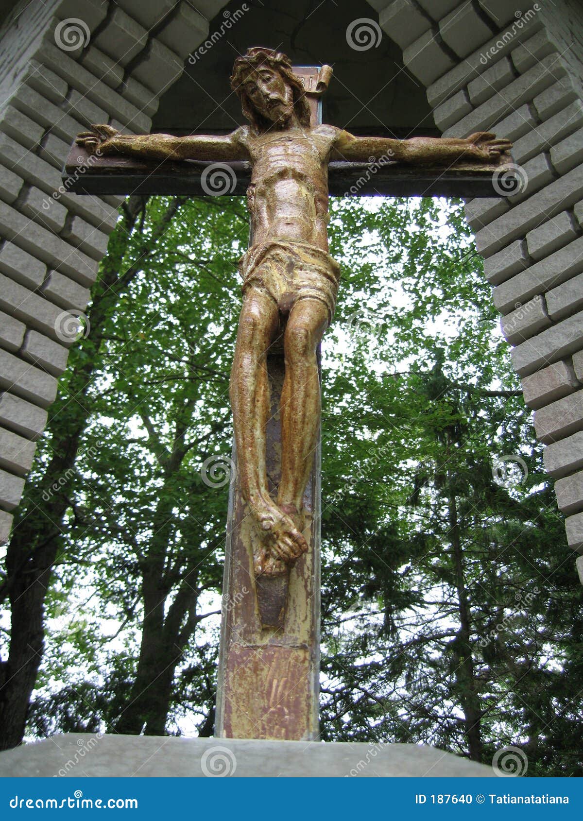 Religious Christian Statue stock photo. Image of crosses - 187640