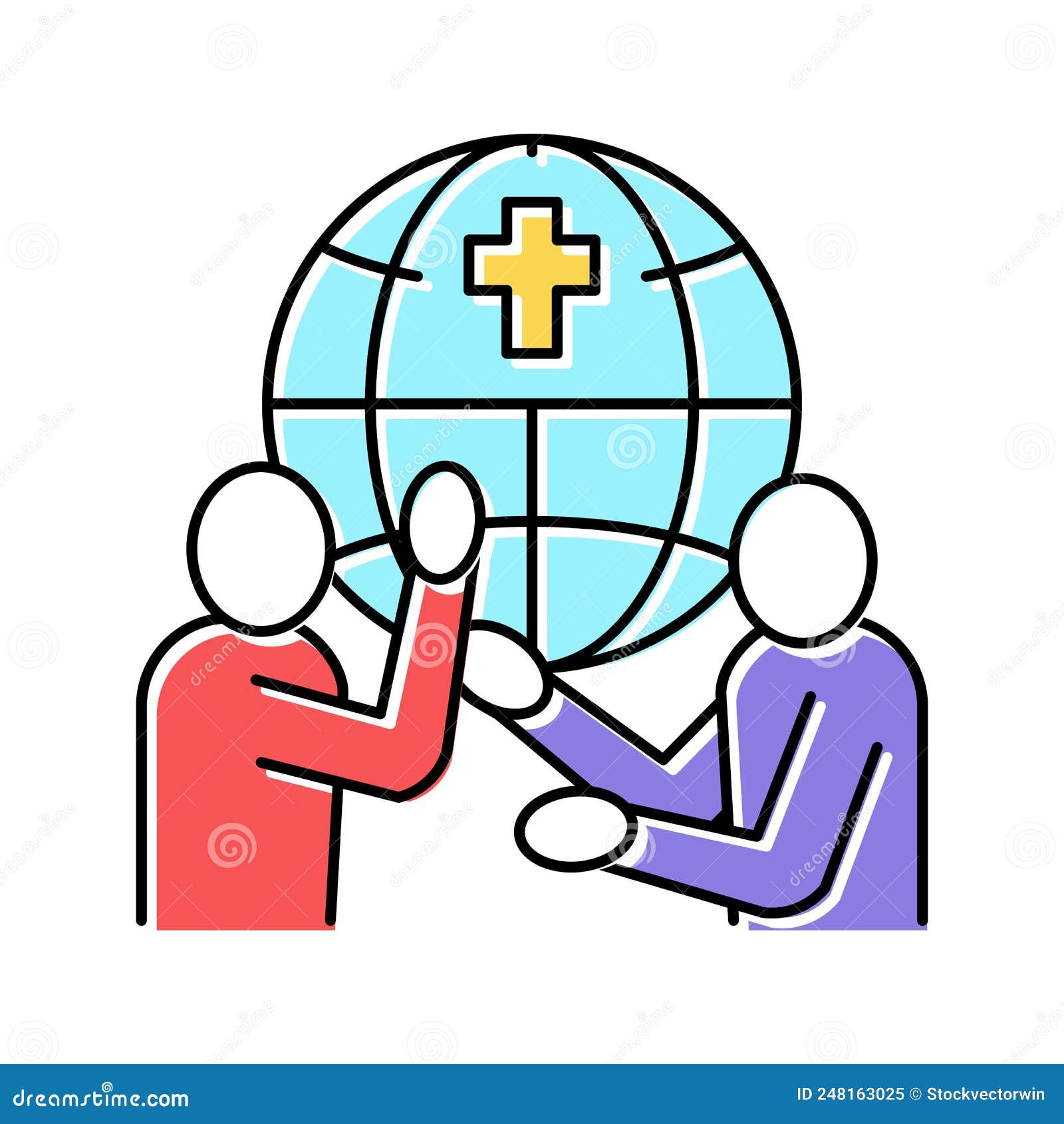 Religious Conflicts Social Problem Color Icon Vector Illustration Stock ...