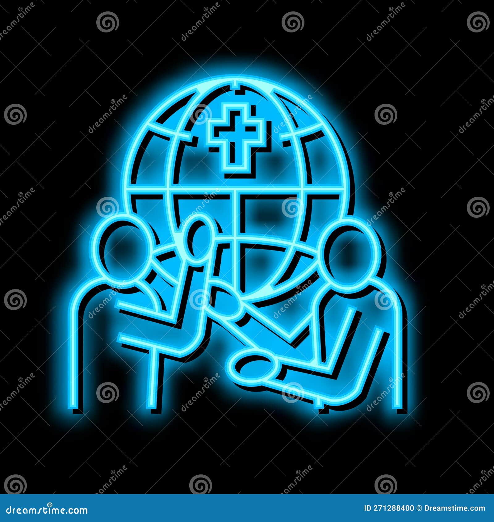 Religious Conflicts Social Problem Neon Glow Icon Illustration Stock ...