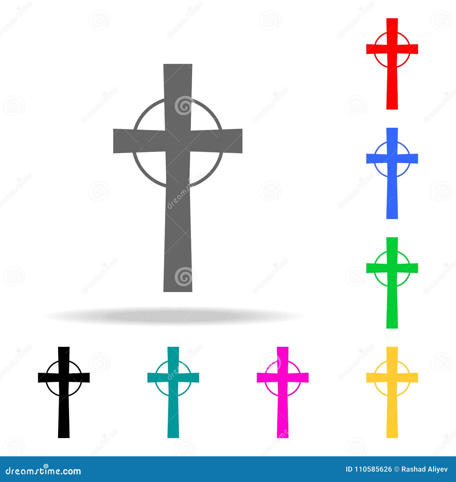 Religious Cross Icon. Elements in Multi Colored Icons for Mobile ...