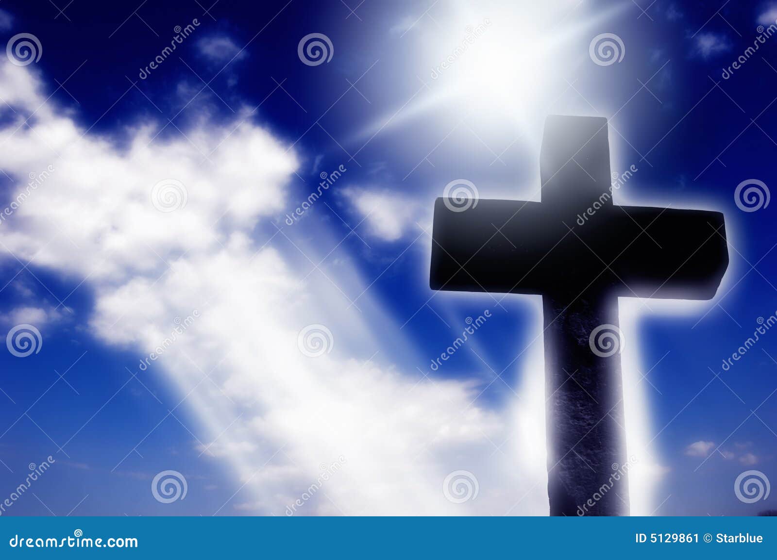 Religious cross in Light stock image. Image of catholic - 5129861