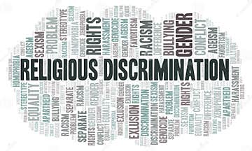 Religious Discrimination - Type of Discrimination - Word Cloud Stock ...