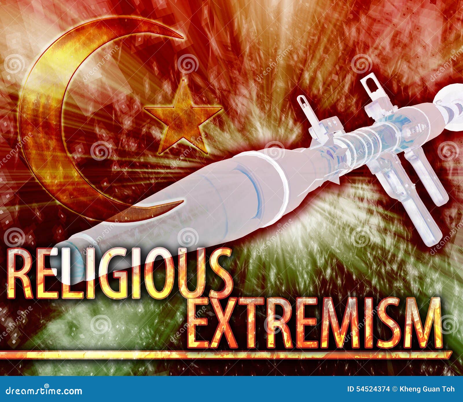 Religious Extremism Abstract Concept Digital Illustration Stock ...