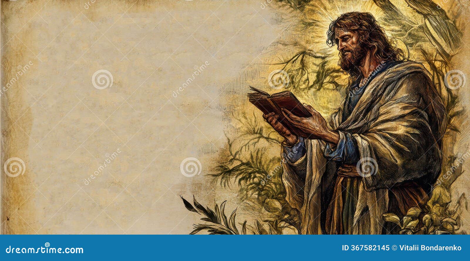 Religious Figure Resembling Angel With Digital Background, Serene ...