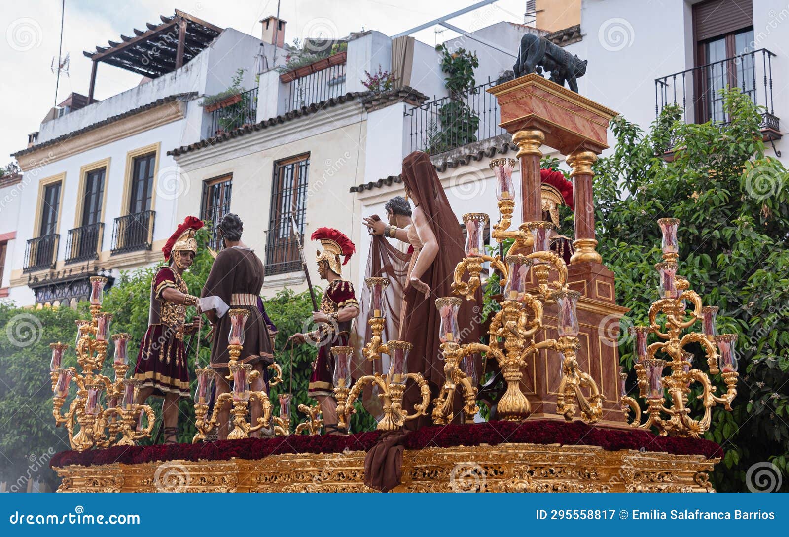 Religious Figures on the Float of the Holy Week Processional Parade in ...