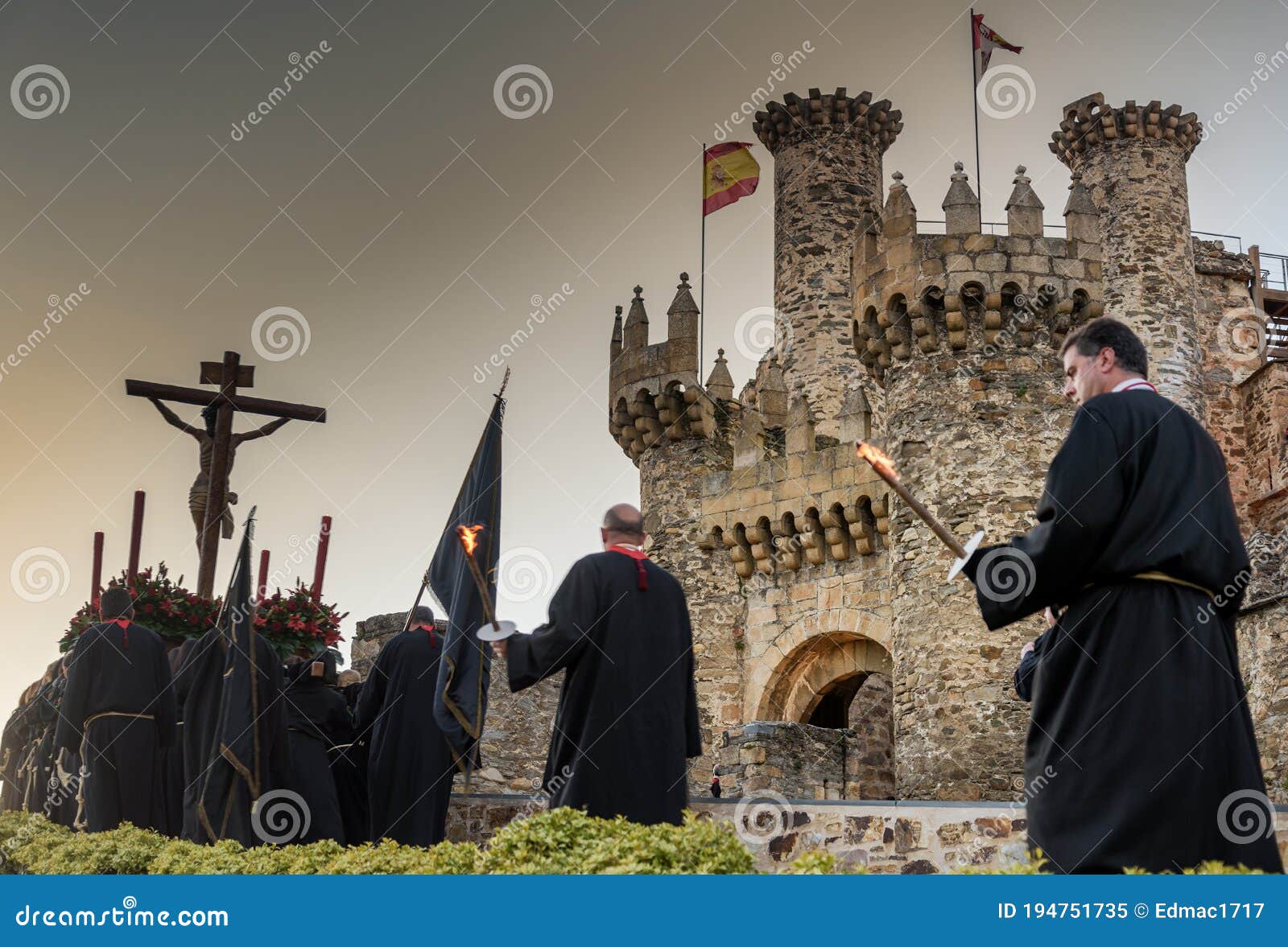 View of Religious Men Carrying a Statue of Christ on the Cross To ...