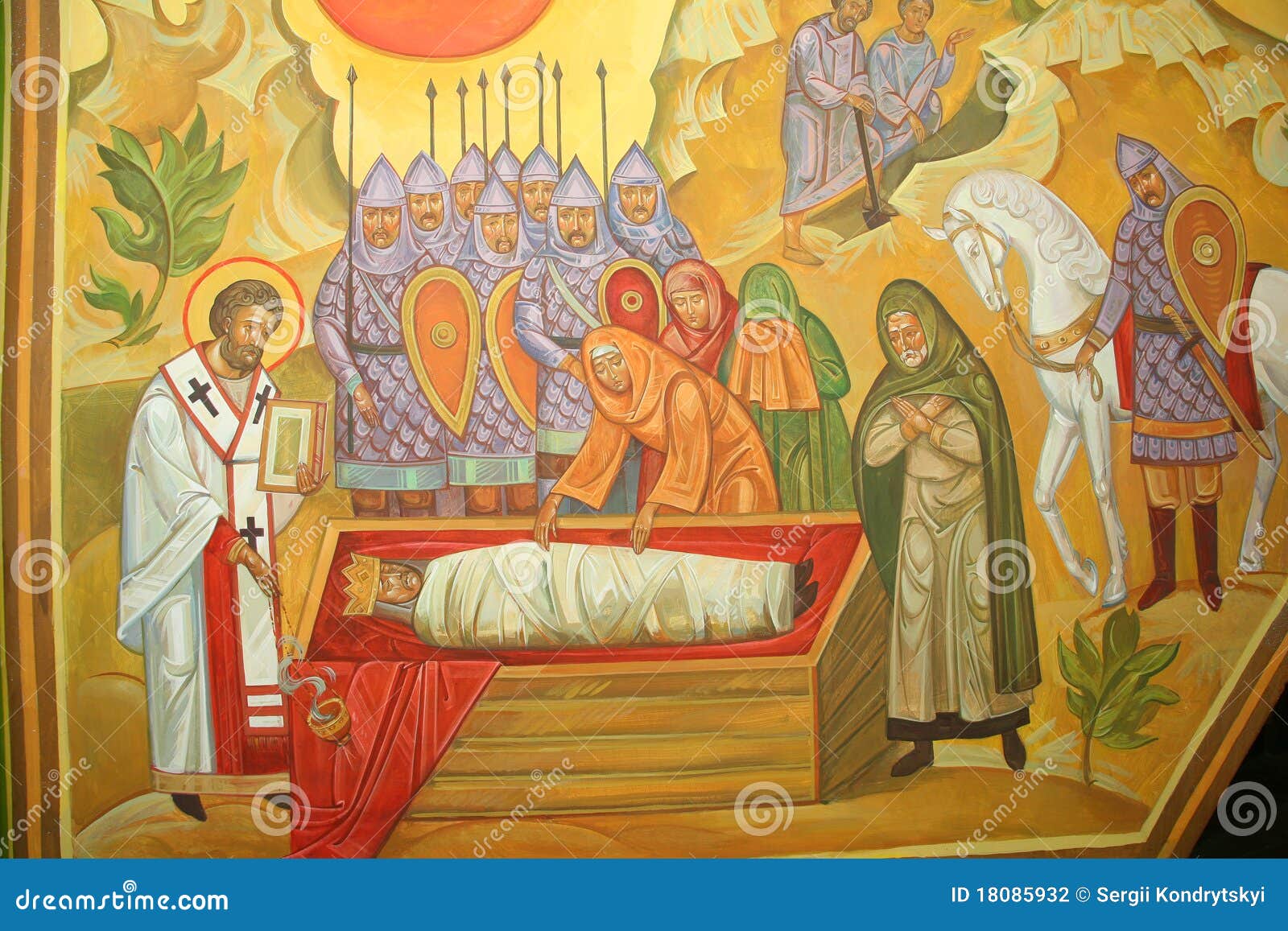 Religious fresco editorial photography. Image of saint - 18085932