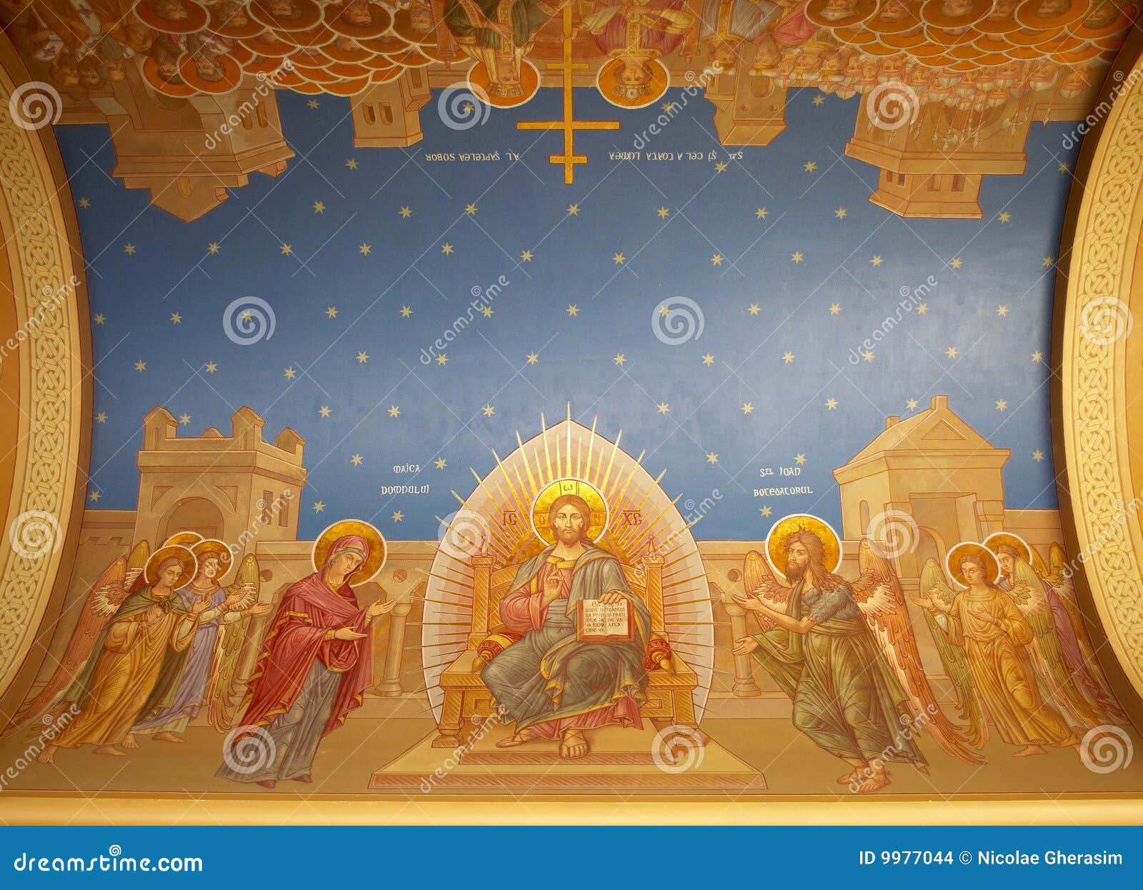 Religious Fresco on Ceiling Editorial Stock Image - Image of indoor ...