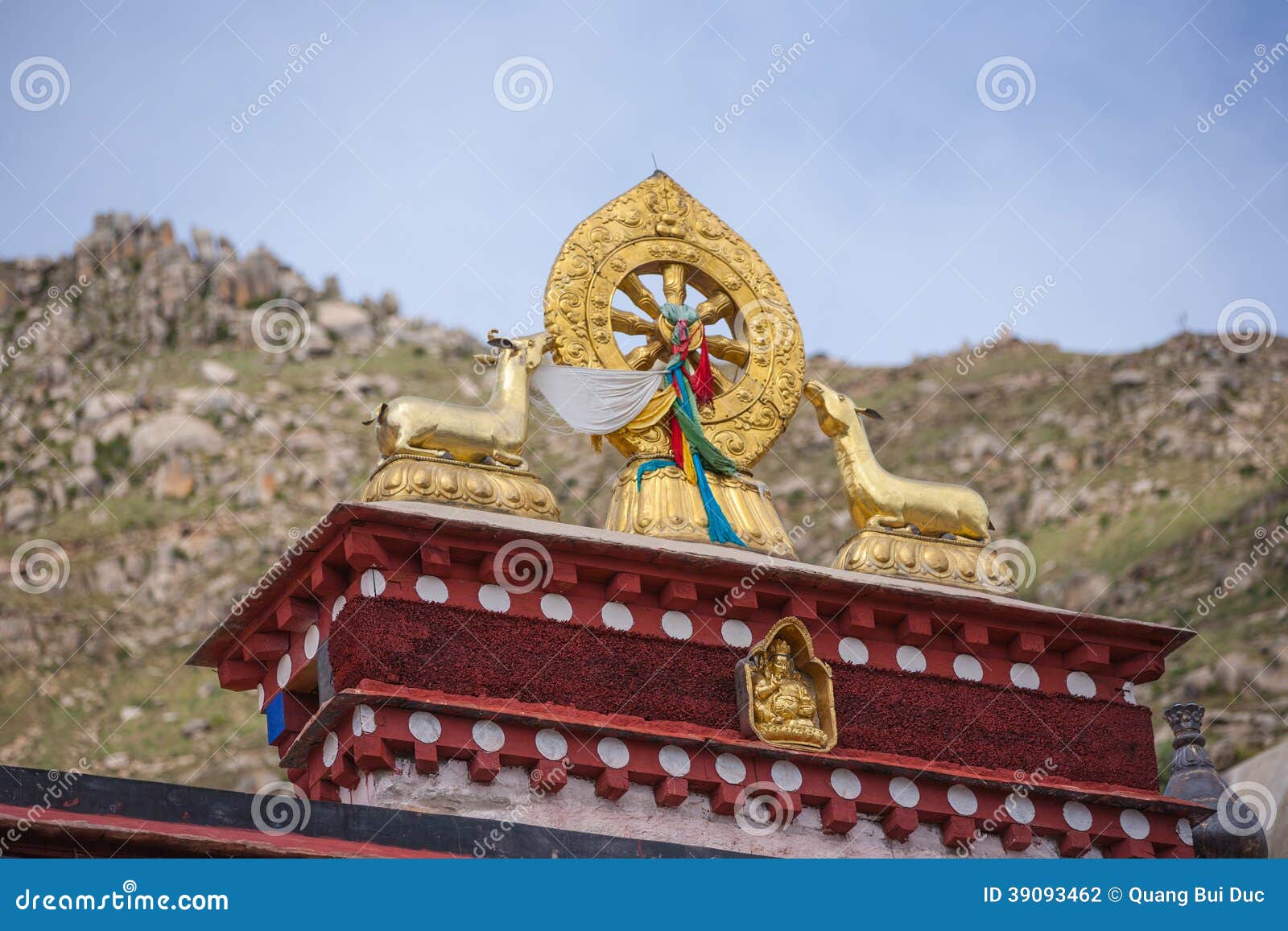 Religious Gold Symbol On Top Of A Temple Royalty-Free Stock Photography ...