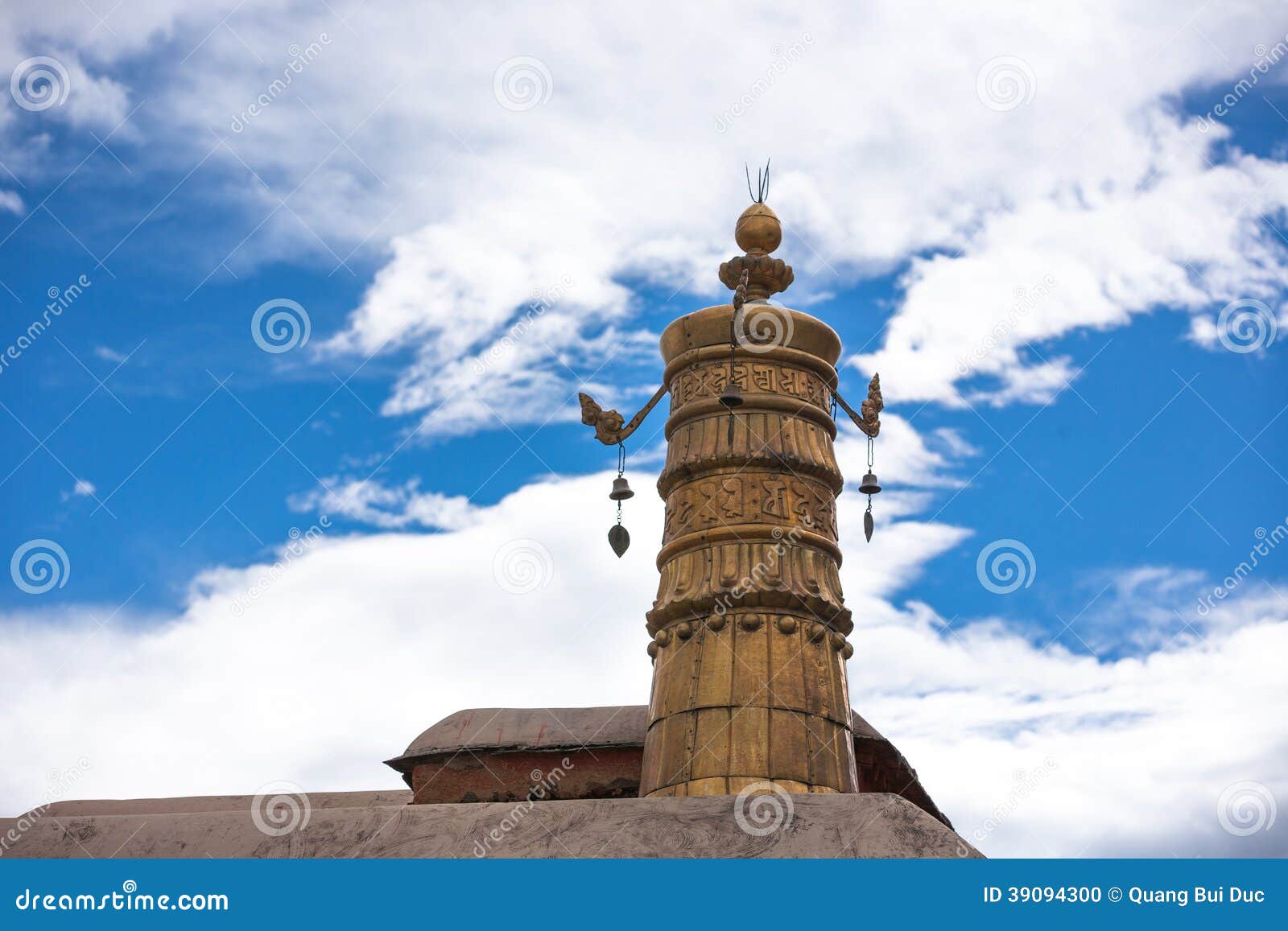 Religious Gold Symbol on Top of a Temple Stock Photo - Image of single ...